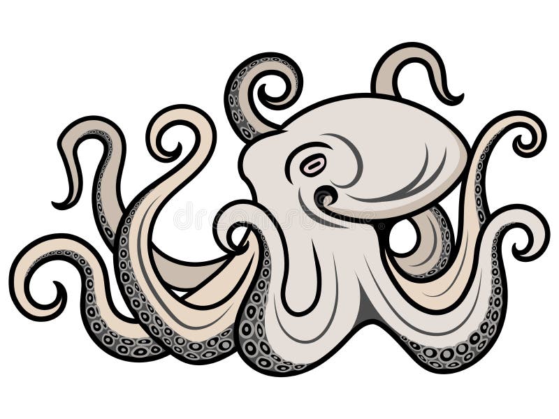 Octopus, tattoo stock vector. Illustration of contour - 15305910
