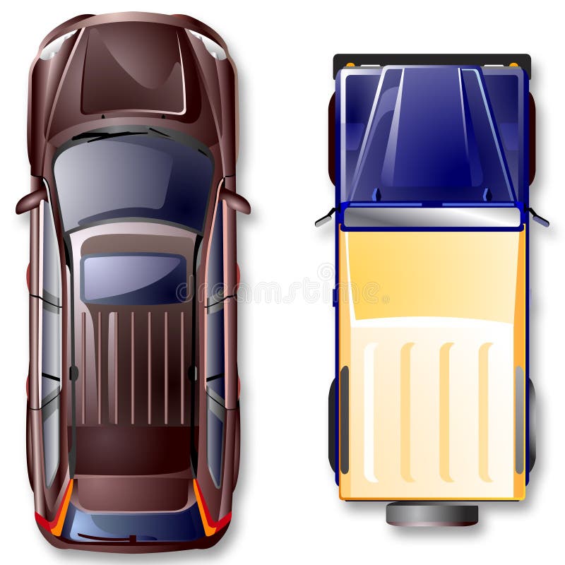Vector Off-road Cars. Top View. Stock Vector - Illustration of dirt ...