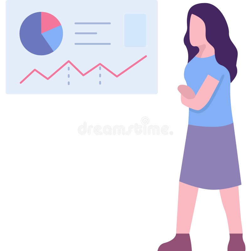 Vector it Office Female Worker Icon Isolated Stock Vector ...