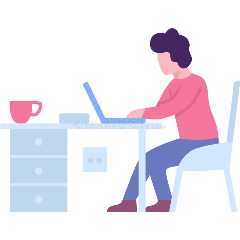 Vector it Office Male Worker Icon Isolated Stock Vector - Illustration ...