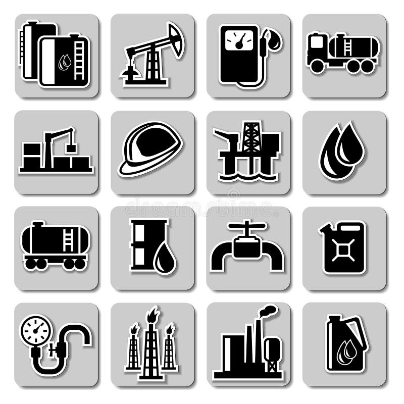 Oil industry icons stock vector. Illustration of environment - 33762087