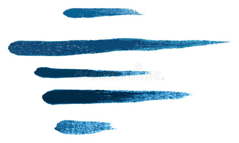 Vector Oil Paints Smears for Brush Creation Stock Vector - Illustration ...