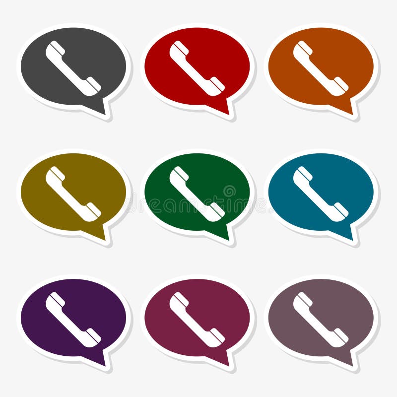 Vector old phone icons stock vector. Illustration of antique - 126653183