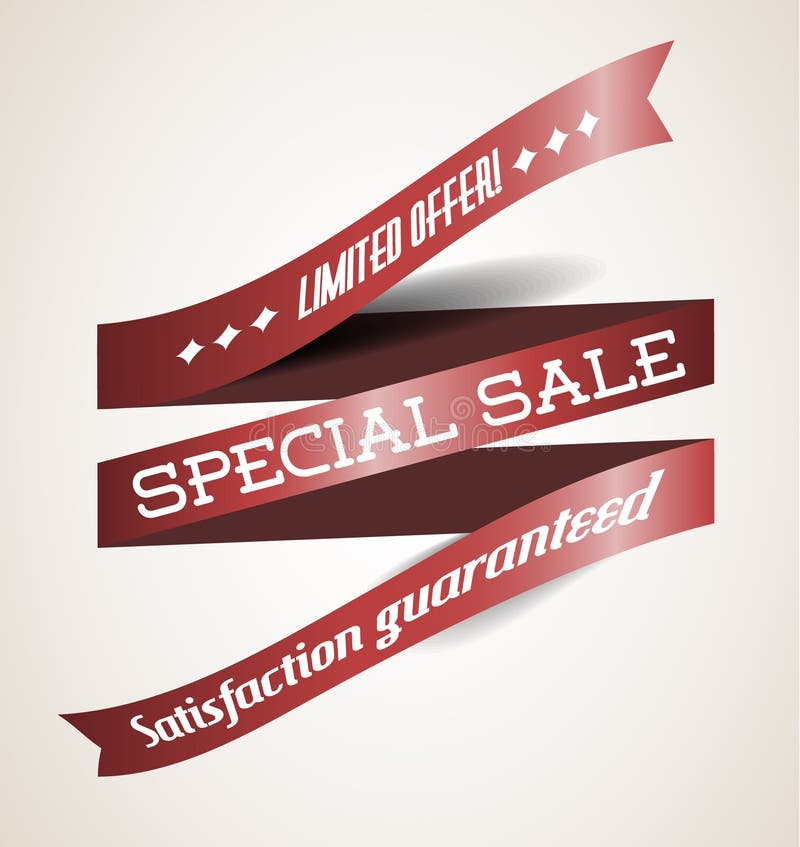 Vector Old Red Retro Ribbon Stock Vector - Illustration of shape, paper ...