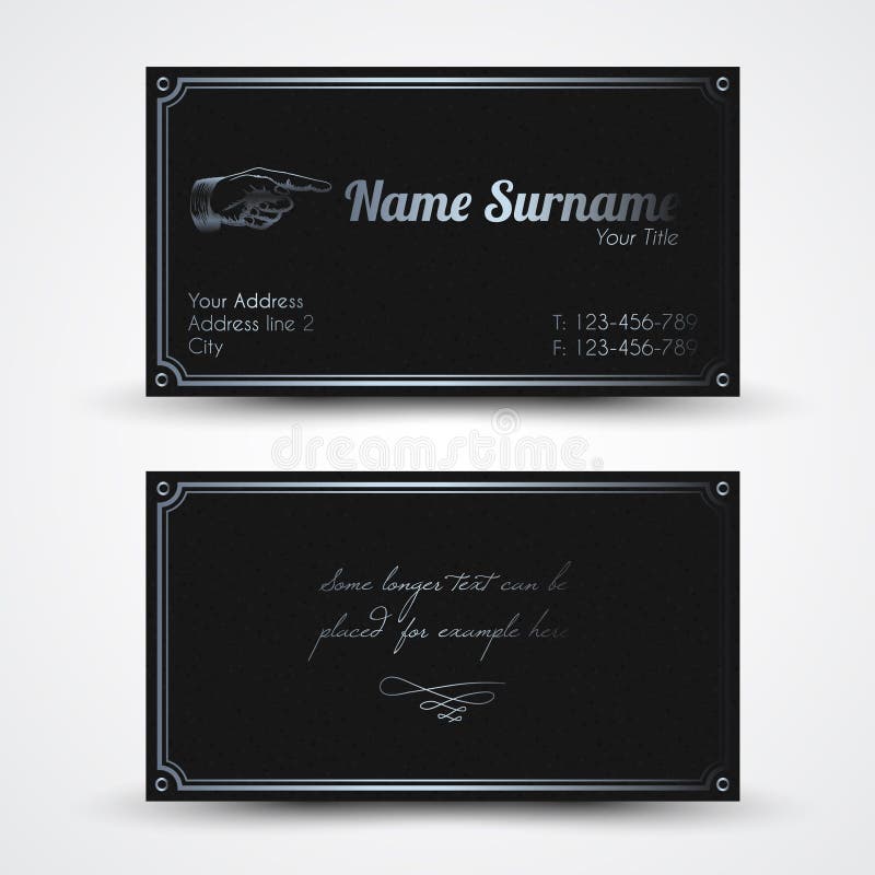 Vector Old-style Retro Vintage Business Card Stock Vector ...