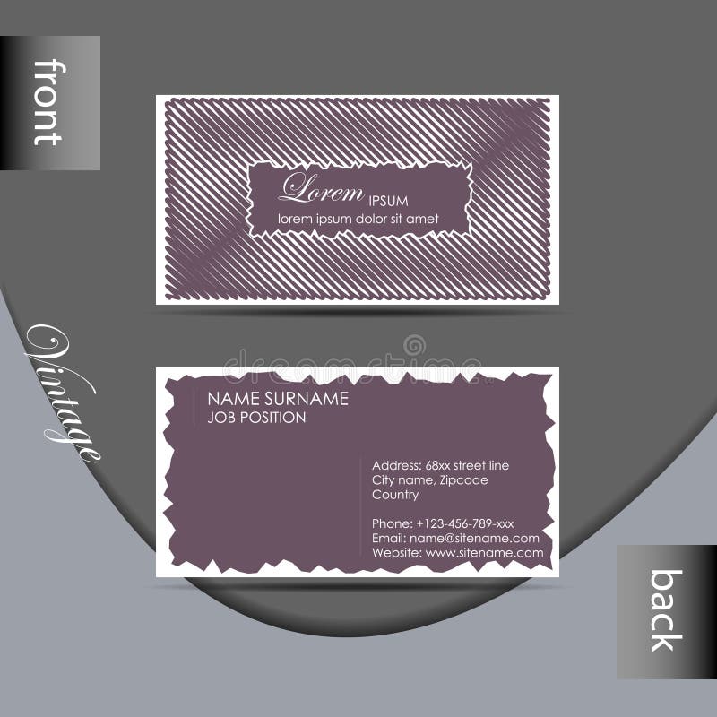 Vector Old Style Retro Vintage Business Card Stock Vector ...