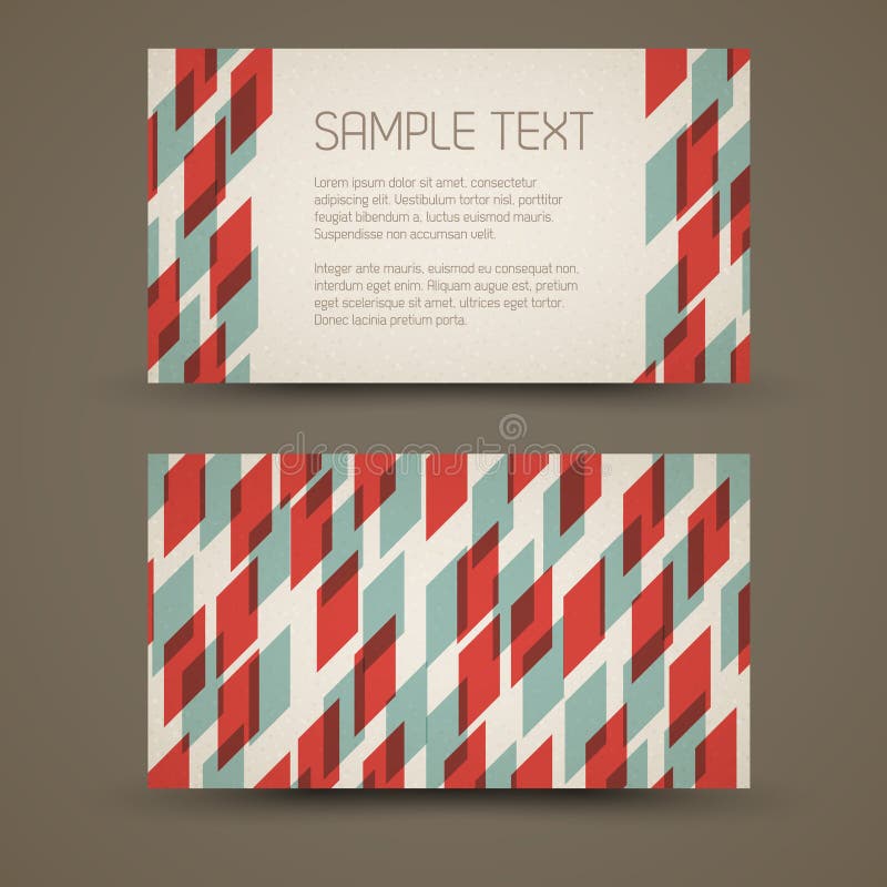 Vector Old-style Retro Vintage Business Card Template Stock Vector ...