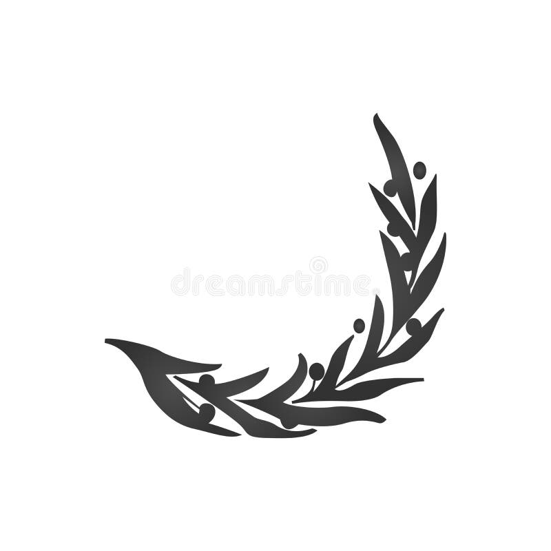 Vector Olive Branch Isolated Logo, Icon, Illustration and Symbol ...