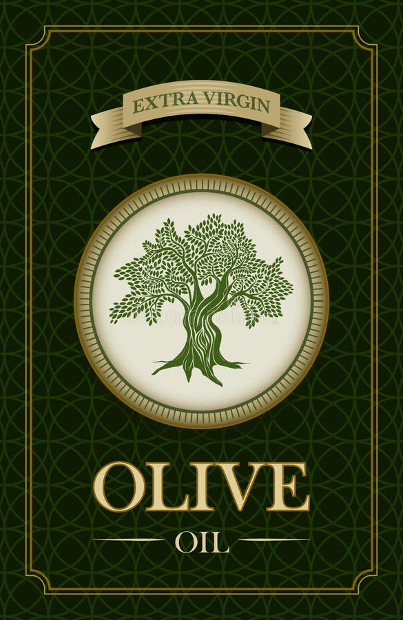 Vector Olive Oil Label Design. Stock Vector - Illustration of vintage ...
