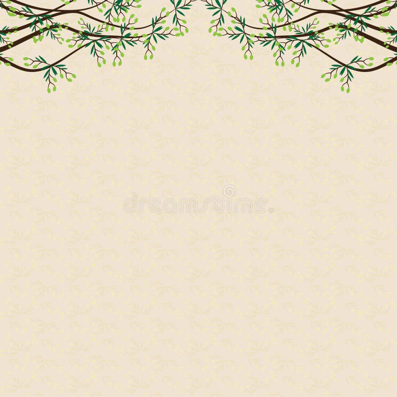 Vector Olive Tree Green Background Stock Vector - Illustration of ...