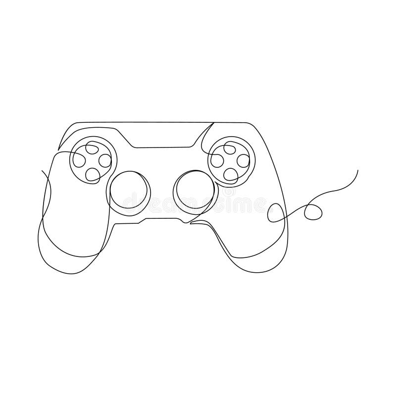 Gamepads Line Art Vector Illustration Stock Illustrations – 21 Gamepads ...