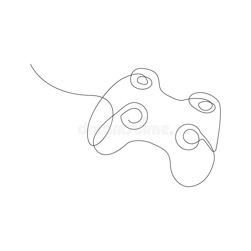 Gamepads Line Art Vector Illustration Stock Illustrations – 21 Gamepads ...