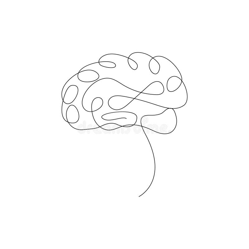 Minimalist Drawing Brain Stock Illustrations – 382 Minimalist Drawing ...