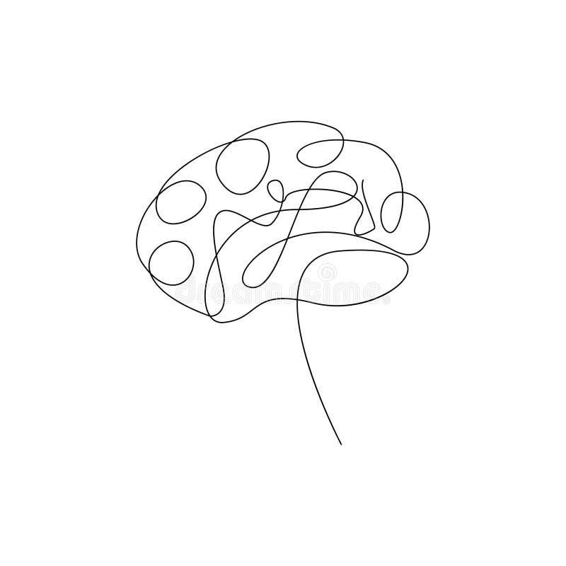 Minimalist Drawing Brain Stock Illustrations – 382 Minimalist Drawing ...