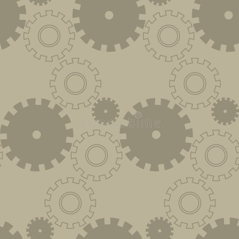 Vector Ongoing Pattern with Green Gears. Creative Geometric Background ...