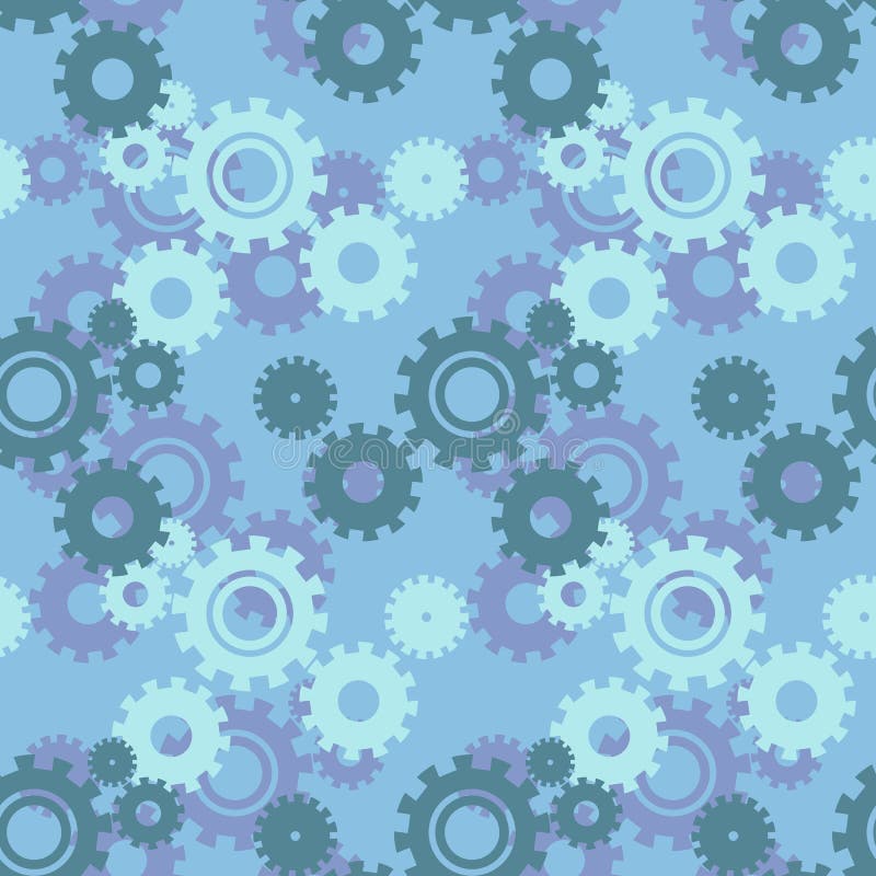 Vector Ongoing Pattern with Green Gears. Creative Geometric Background ...