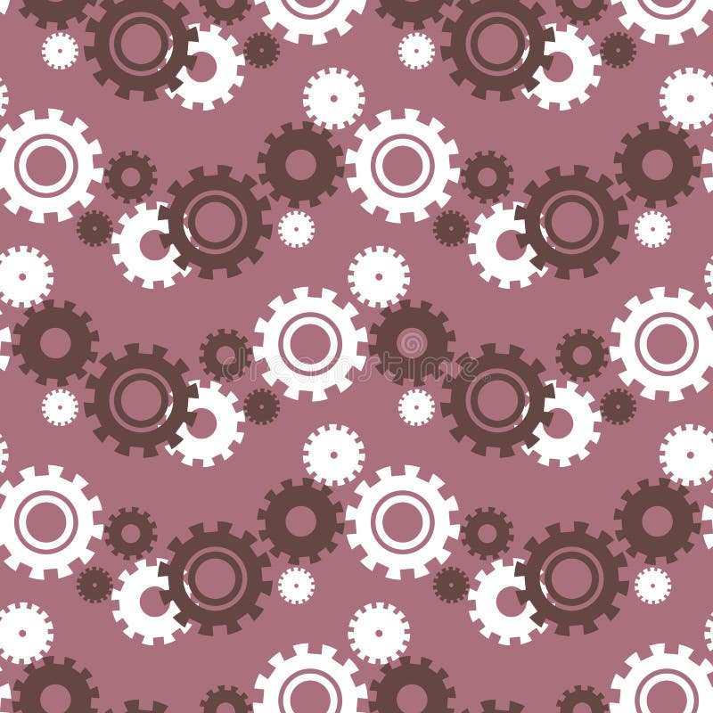 Vector Ongoing Pattern with Green Gears. Creative Geometric Background ...