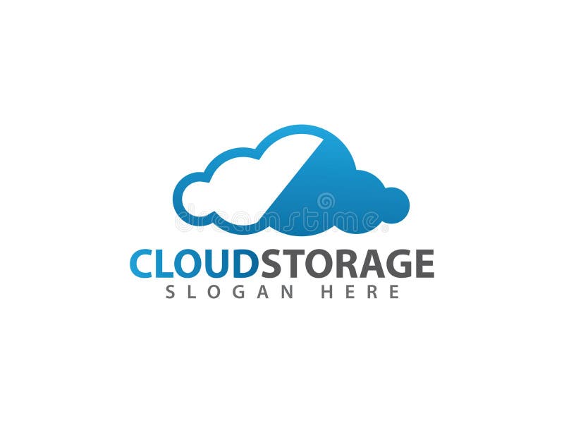Vector Online Cloud Storage Logo Design Stock Illustration ...