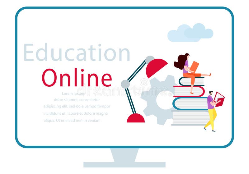 Vector Online Education, Distance Studying People Stock Vector ...