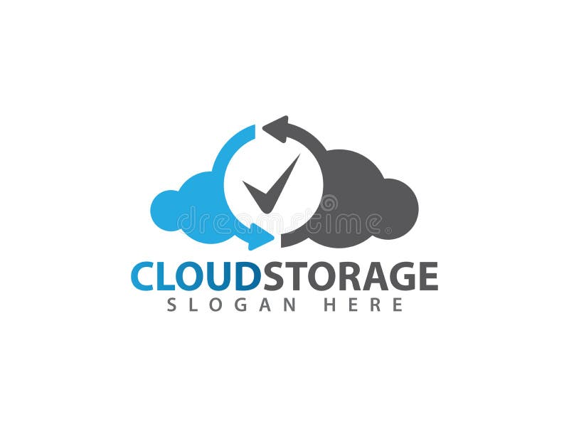 Vector Online Good Management Cloud Storage Logo Design Stock ...