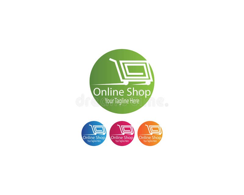 Vector - Online Shop Logo Design Vector Icon. Shopping Logo Design ...