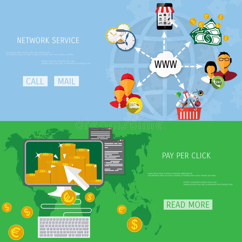 Vector Online Shopping Concept Stock Vector - Illustration of idea ...