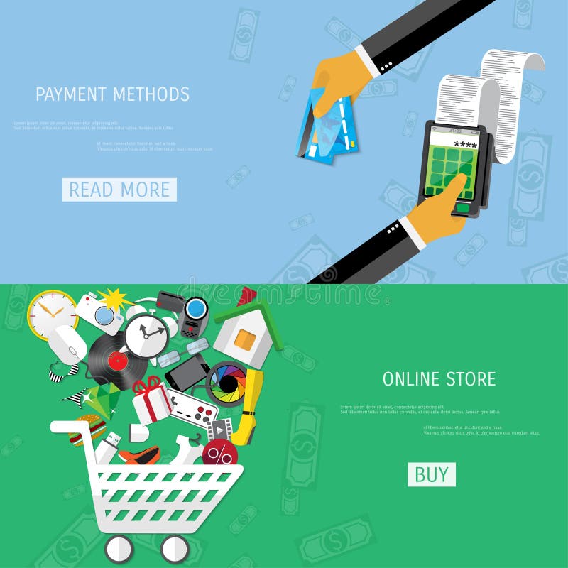 Vector Online Shopping Concept Stock Vector - Illustration of eshopping ...