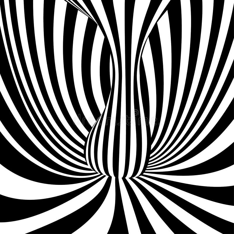 Vector Op Art Pattern. Optical Illusion Abstract Background Stock ...
