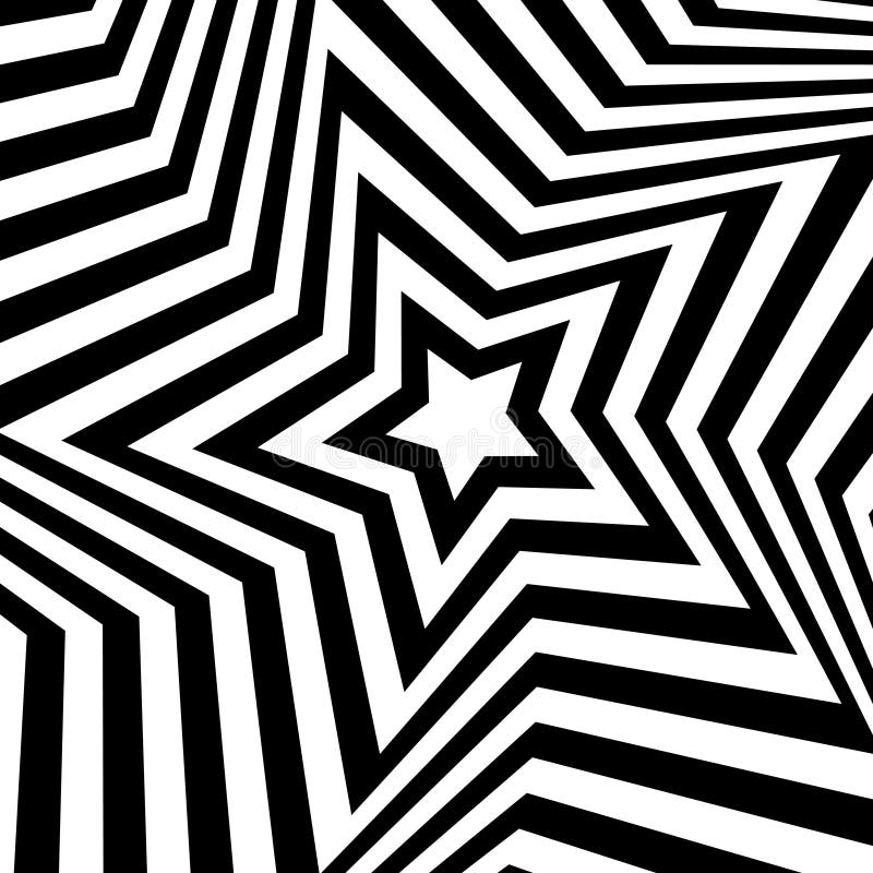 Vector Op Art Star Background. Optical Illusion Stock Vector ...