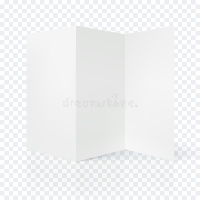 Vector Open Blank Folding Paper Leaflet Stock Illustration ...