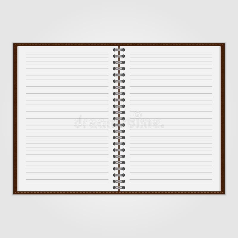 Vector Open Blank Notebook and Reminder Note. Stock Vector ...