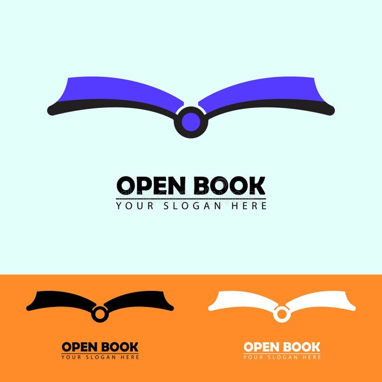 Vector open book logo icon stock vector. Illustration of knowledge ...