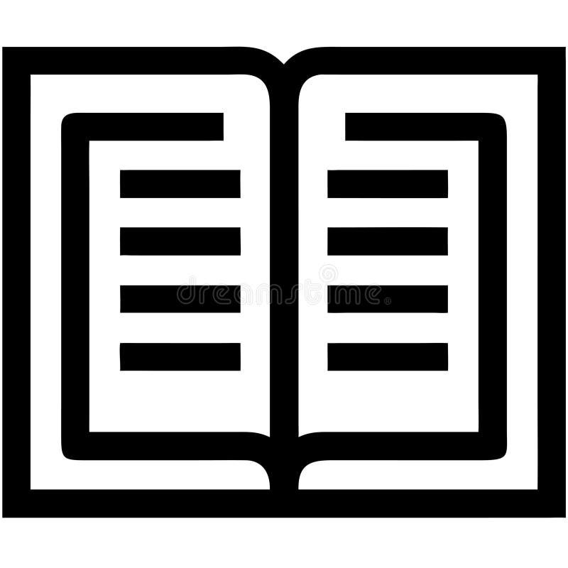 Vector of Open Book with Text Lines for Educational and Publishing Use ...
