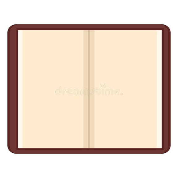 Vector Open Brown Notepad with Blank White Pages Stock Vector ...
