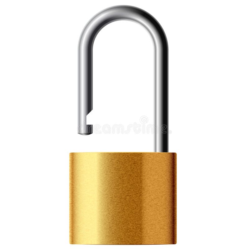 Het Hangslot Van De Combinatie Met Het Knippen Van Weg Stock Afbeelding ...