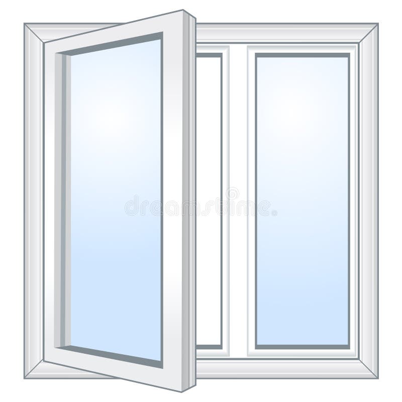 Vector open venster vector illustratie. Illustration of geïsoleerd ...