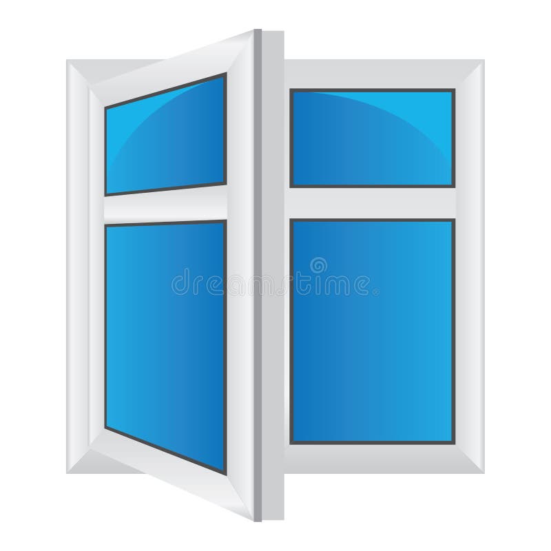 Cartoon windows stock vector. Illustration of open, closed - 8759774