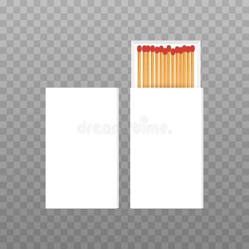 Vector Opened Blank Box of Red Matches Top View. Vector Stock ...