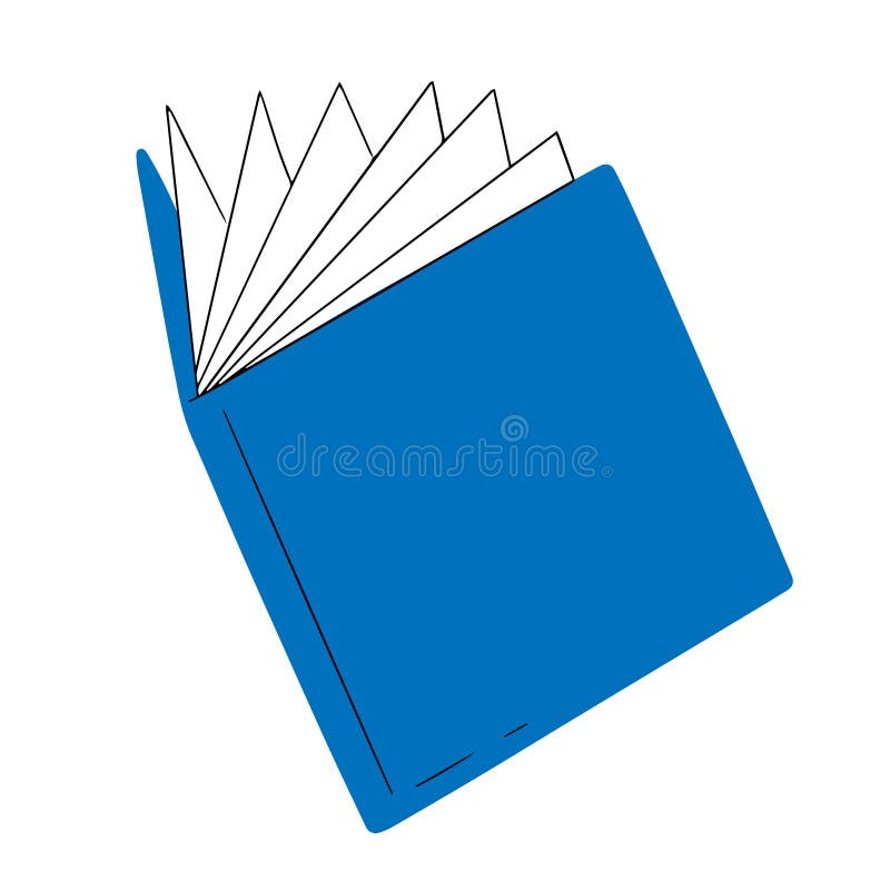 Vector Opened Blue Book Illustration Stock Illustration - Illustration ...