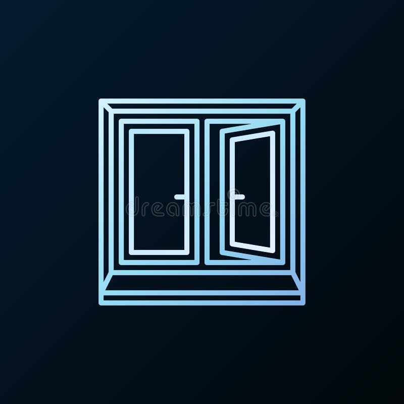 Opened Window Vector Colored Icon. Room Ventilation Concept Symbol ...