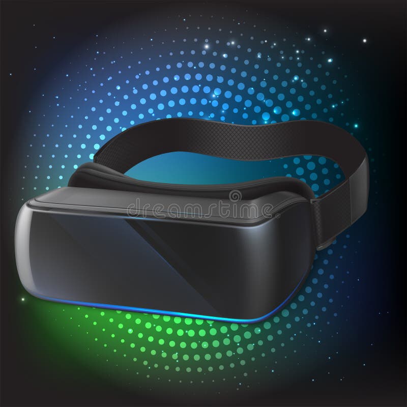Vector Optical Head-mounted Display or Virtual Reality Glasses Front ...