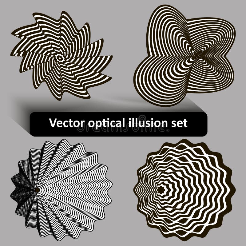 Vector Optical Illusion Set Stock Vector - Illustration of originally ...