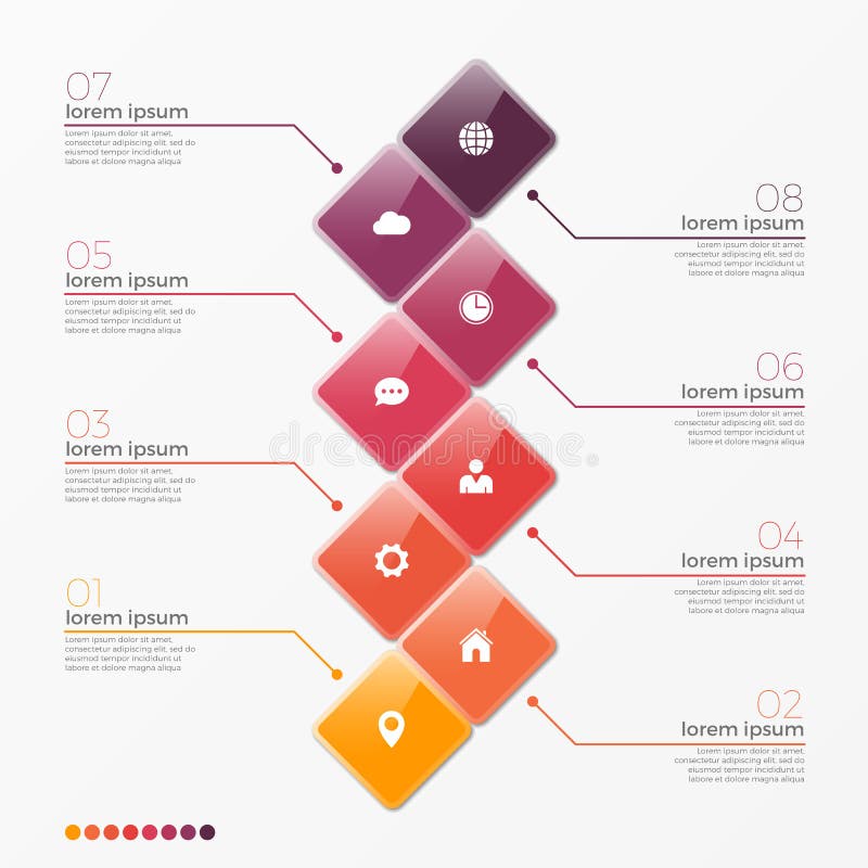 20 Squares Vector Infographics. Presentation Slide Template. Data ...