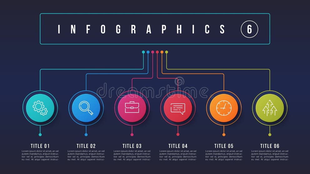 Vector 6 Options Infographic Design, Structure Chart, Presentati Stock ...