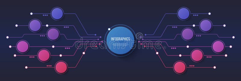 Vector 12 Options Infographic Design, Structure Chart, Stock Vector ...