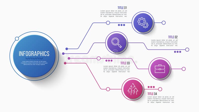 Vector 4 Options Infographic Structure Chart Stock Vector ...