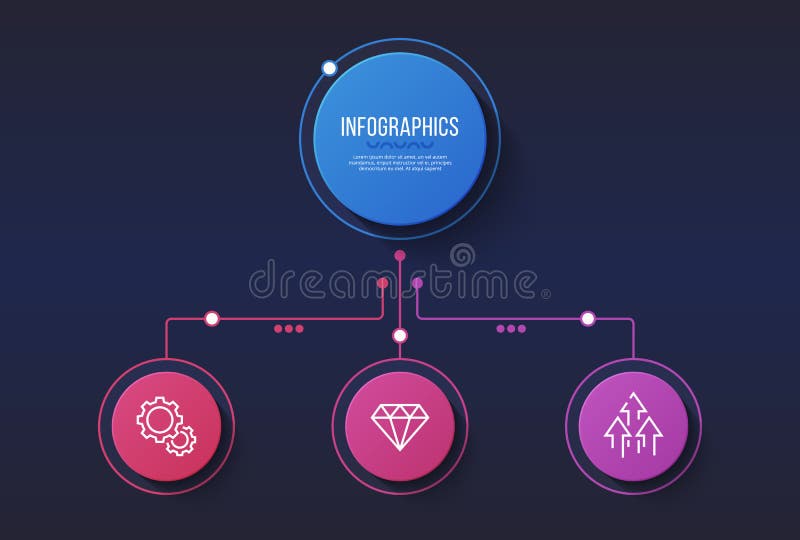 Vector 3 Options Infographic Design, Structure Chart, Stock Vector ...