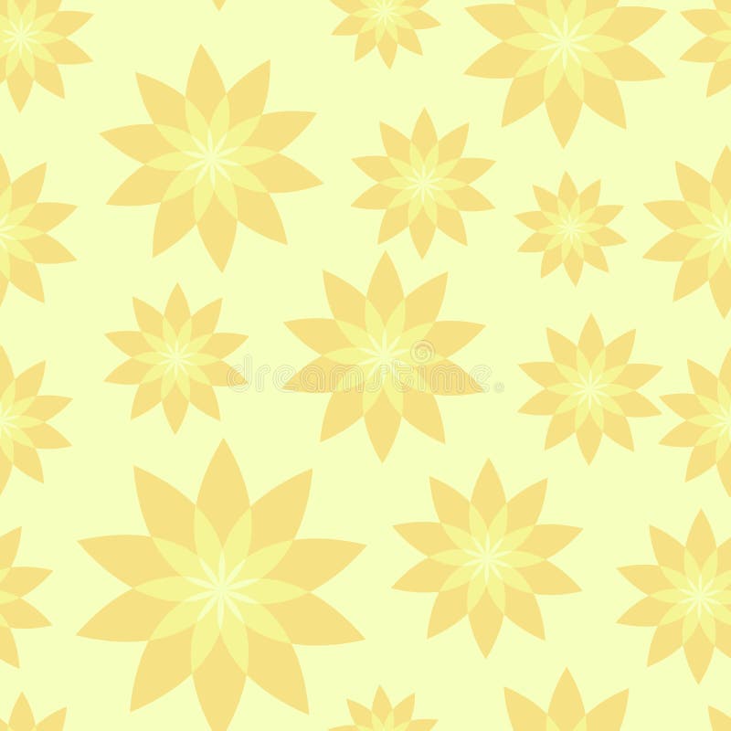 Vector Orange Floral Seamless Pattern Stock Illustration - Illustration ...