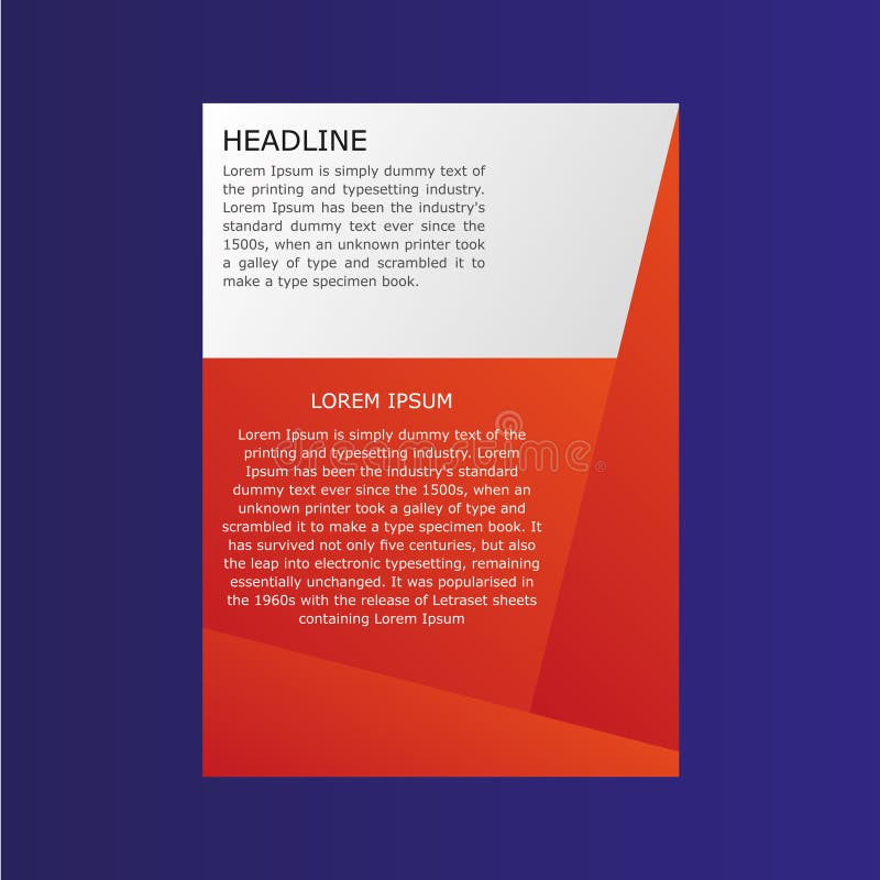 Vector Orange Flyer Brochure Design Stock Vector - Illustration of ...