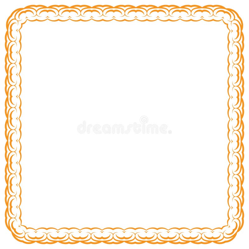 Vector Orange Frame on White Background Stock Vector - Illustration of ...